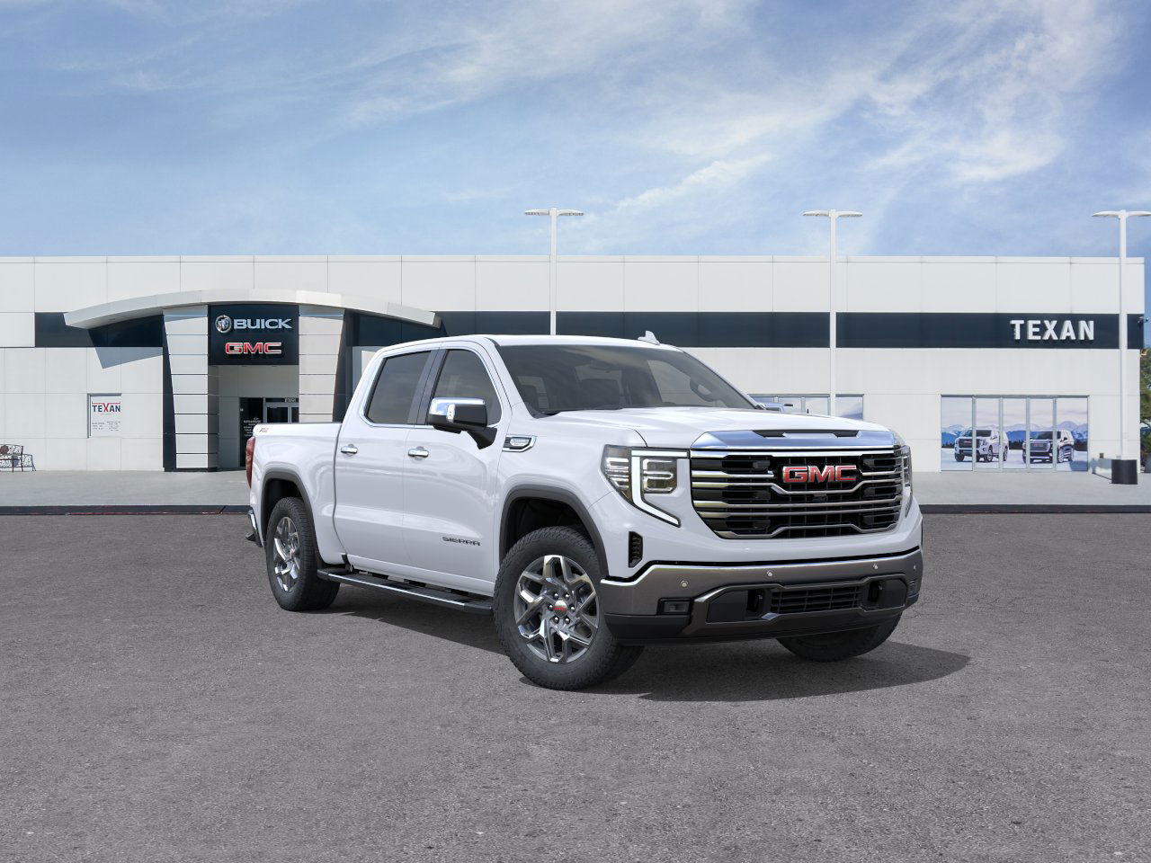 New 2026 GMC Sierra 1500 SLT Crew Cab in Humble # | Texan GMC Buick